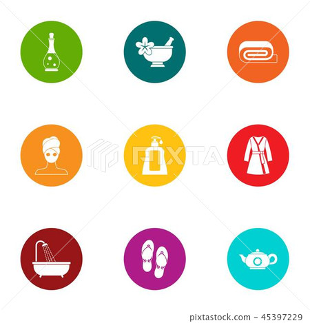 Upkeep icons set, flat style - Stock Illustration [45397229] - PIXTA
