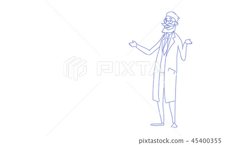 Medical doctor senior man practitioner... - Stock Illustration ...