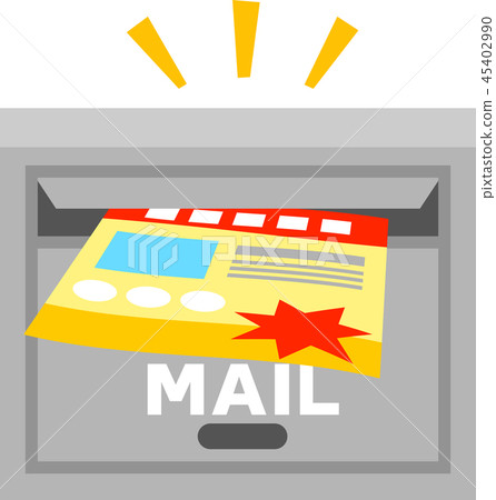 A flyer put in the mail box - Stock Illustration [45402990] - PIXTA