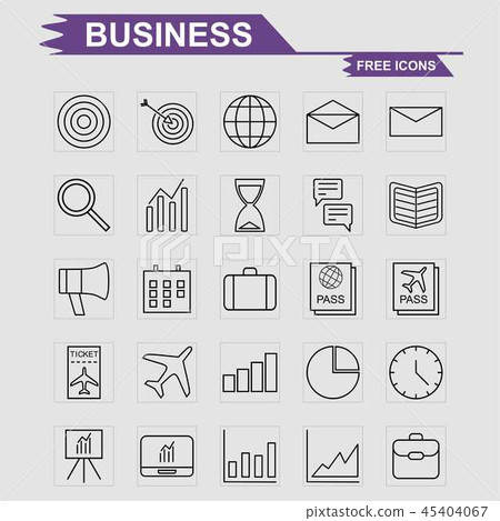 Business icons set vector - Stock Illustration [45404067] - PIXTA