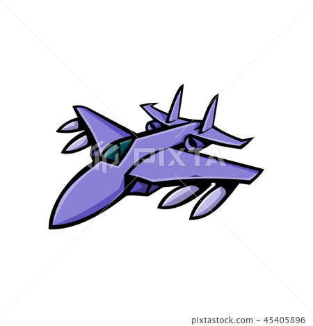 American Jet Fighter Mascot - Stock Illustration [45405896] - PIXTA