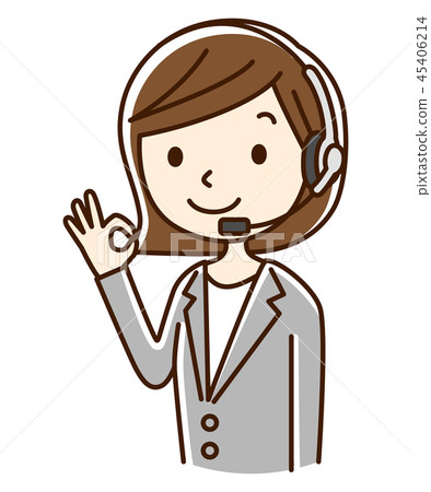 Female operator OK - Stock Illustration [45406214] - PIXTA