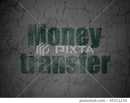 Banking concept: Money Transfer on grunge wall... - Stock Illustration ...