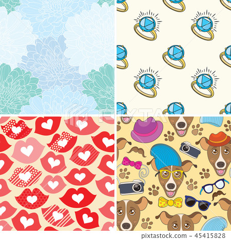 Vector set of decorative funny hand-drawn... - Stock Illustration ...