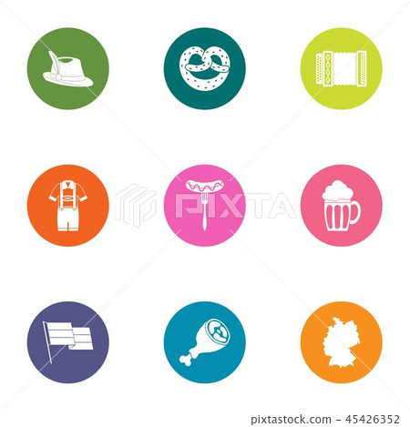 Ale icons set, flat style - Stock Illustration [45426352] - PIXTA