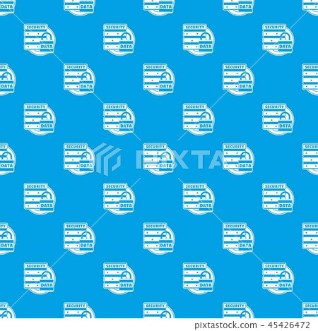 Lock data security pattern vector seamless blue - Stock Illustration ...