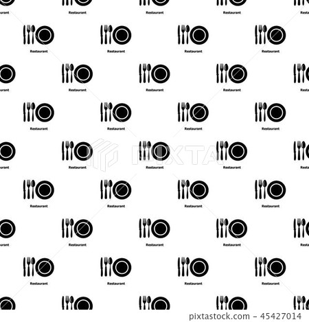 Restaurant pattern vector seamless - Stock Illustration [45427014] - PIXTA
