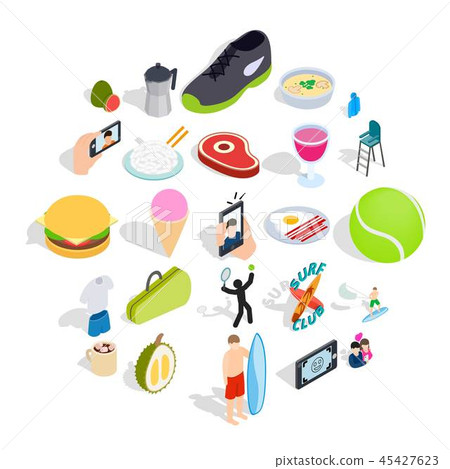 Stoutly icons set, simple style - Stock Illustration [45427623] - PIXTA