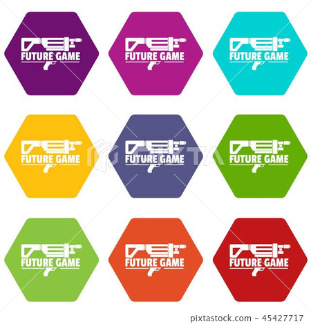Future game icons set 9 vector - Stock Illustration [45427717] - PIXTA