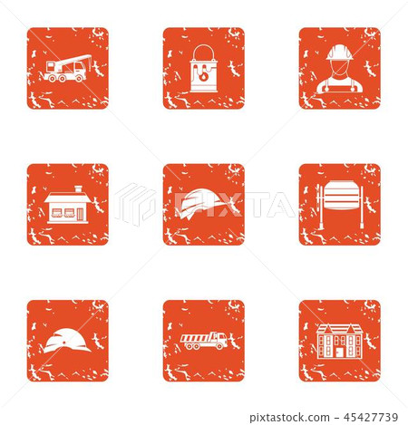 Taskmaster icons set, grunge style - Stock Illustration [45427739] - PIXTA