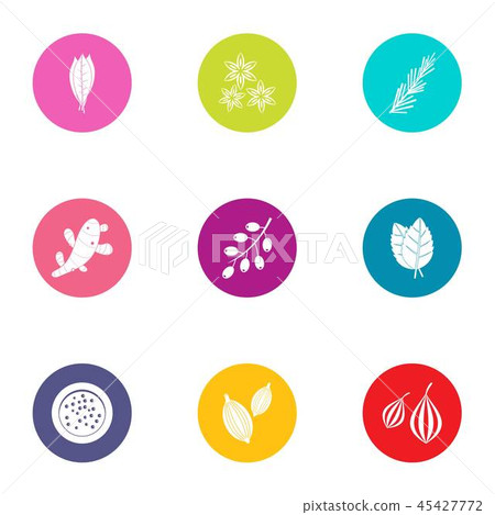 Stick icons set, flat style - Stock Illustration [45427772] - PIXTA