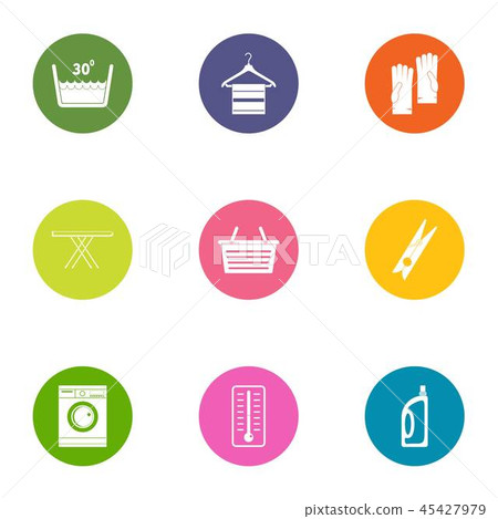 Linen icons set, flat style - Stock Illustration [45427979] - PIXTA
