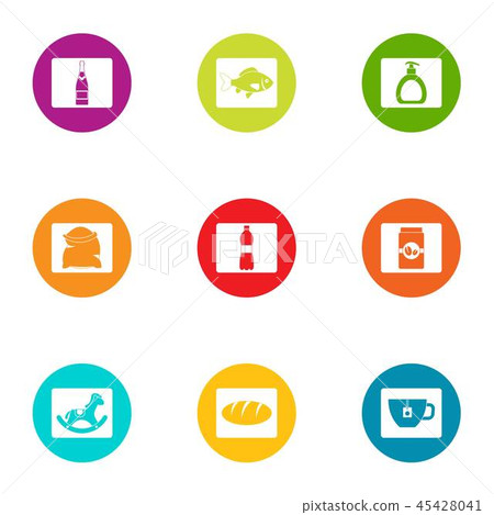 Possession icons set, flat style - Stock Illustration [45428041] - PIXTA