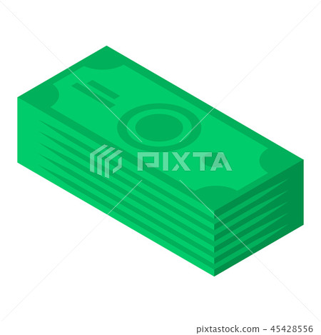 Dollar stack icon, isometric style - Stock Illustration [45428556] - PIXTA