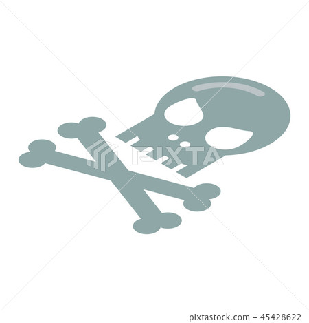 Skull bone icon, isometric style - Stock Illustration [45428622] - PIXTA