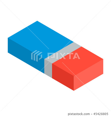 Blue red eraser icon, isometric style - Stock Illustration [45428805 ...