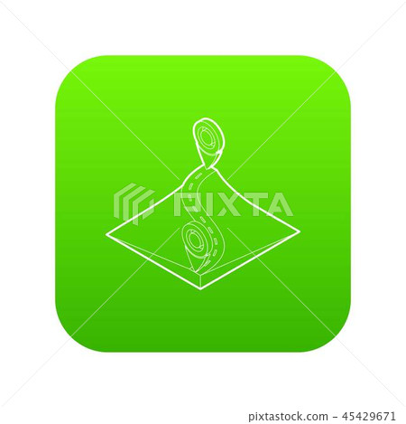 Route icon green vector - Stock Illustration [45429671] - PIXTA