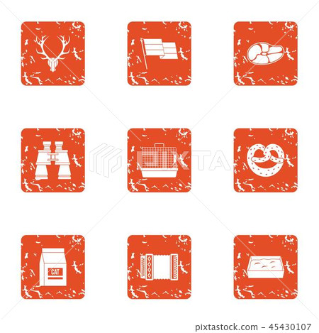 Shiver icons set, grunge style - Stock Illustration [45430107] - PIXTA