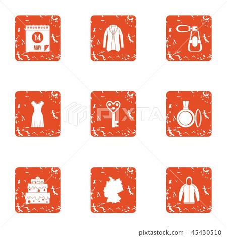 Bias icons set, grunge style - Stock Illustration [45430510] - PIXTA