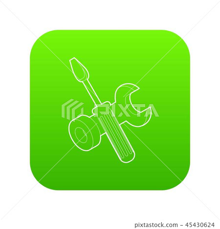 Bolt driver icon green vector - Stock Illustration [45430624] - PIXTA
