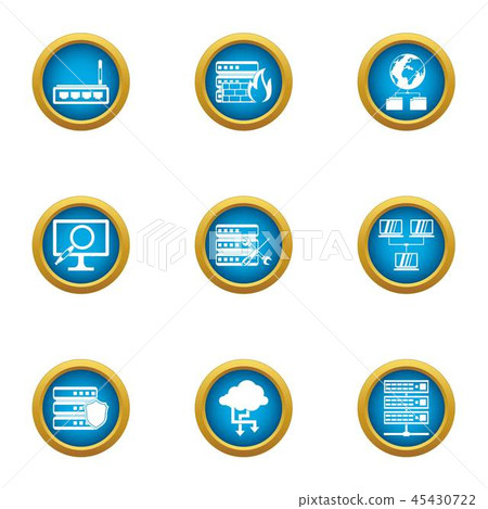 Display unit icons set, flat style - Stock Illustration [45430722] - PIXTA