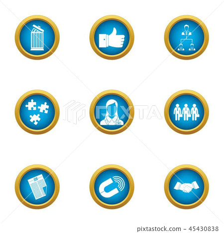 Covenant icons set, flat style - Stock Illustration [45430838] - PIXTA