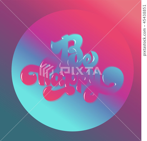 Be happy greating card hand lettering text,... - Stock Illustration ...