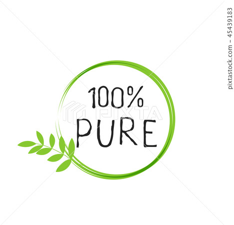 100 Pure label and high quality product badges.... - Stock Illustration ...