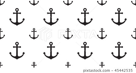Anchor Seamless Pattern vector helm Nautical boat - Stock Illustration ...