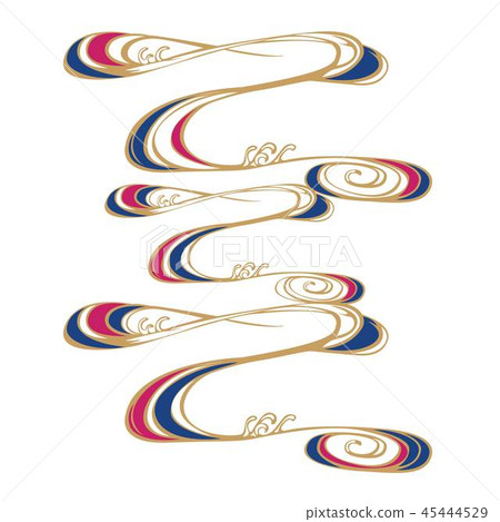 Japanese wave template vector. - Stock Illustration [45444529] - PIXTA