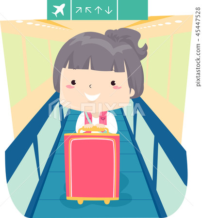 Kid Girl Walkalator Illustration - Stock Illustration [45447528] - PIXTA