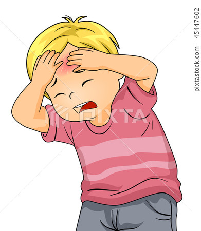 Kid Boy Forehead Bump Illustration - Stock Illustration [45447602] - PIXTA