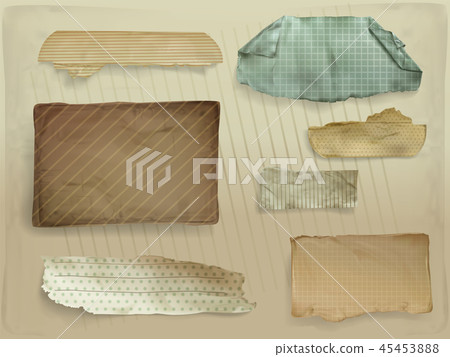 Paper scraps decorative illustration - Stock Illustration [45453888 ...