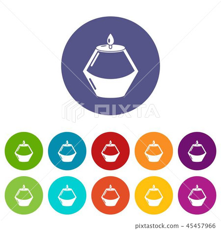 Candle aromatic icon, simple black style - Stock Illustration [45457966 ...