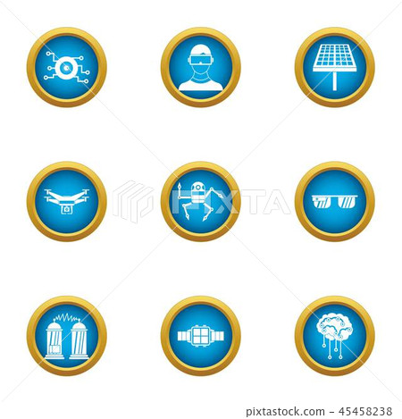 Energy game icons set, flat style - Stock Illustration [45458238] - PIXTA