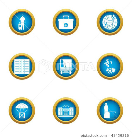 Handout icons set, flat style - Stock Illustration [45459216] - PIXTA
