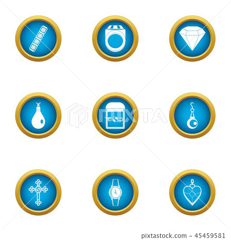 Handling icons set, flat style - Stock Illustration [45459581] - PIXTA
