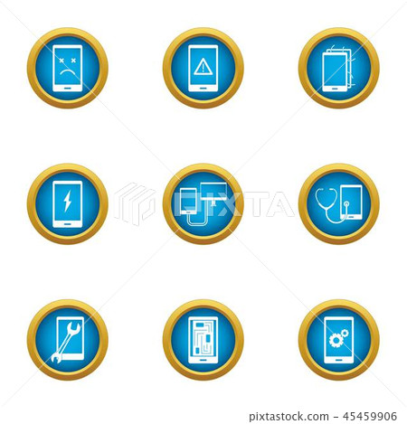 Unit icons set, flat style - Stock Illustration [45459906] - PIXTA