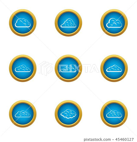 Mist icons set, flat style - Stock Illustration [45460127] - PIXTA