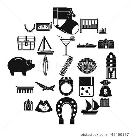 Wealth icons set, simple style - Stock Illustration [45460187] - PIXTA