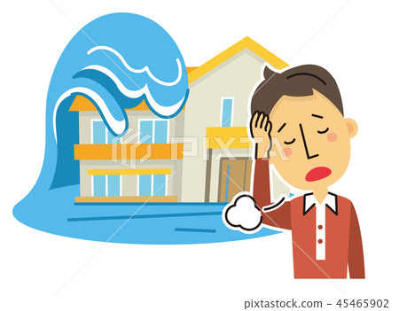 Troubled man - Stock Illustration [45465902] - PIXTA