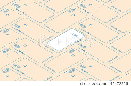 Smartphone seamless flat isometric pattern for... - Stock Illustration ...