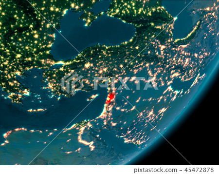 Lebanon from space at night - Stock Illustration [45472878] - PIXTA