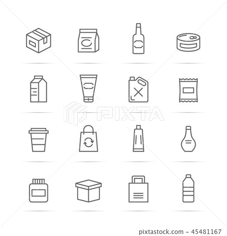 product package vector line icons - Stock Illustration [45481167] - PIXTA