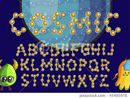 Constellation alphabet vector set - Stock Illustration [45485978] - PIXTA