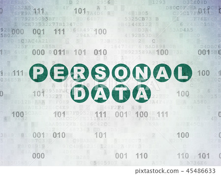 Information concept: Personal Data on Digital... - Stock Illustration ...