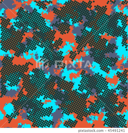 Fashion camo. Colorful camouflage vector pattern-插圖素材 [45491241] - PIXTA圖庫