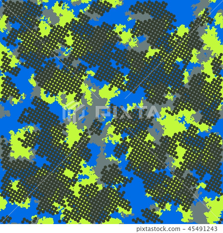 Fashion camo. Colorful camouflage vector pattern - Stock Illustration ...