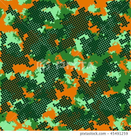 Fashion camo. Colorful camouflage vector pattern - Stock Illustration ...
