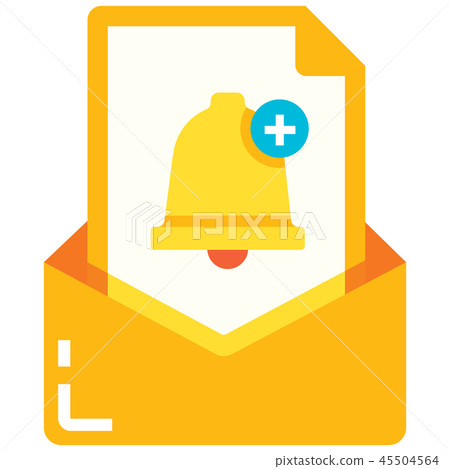 Receive notification flat illustration - Stock Illustration [45504564 ...